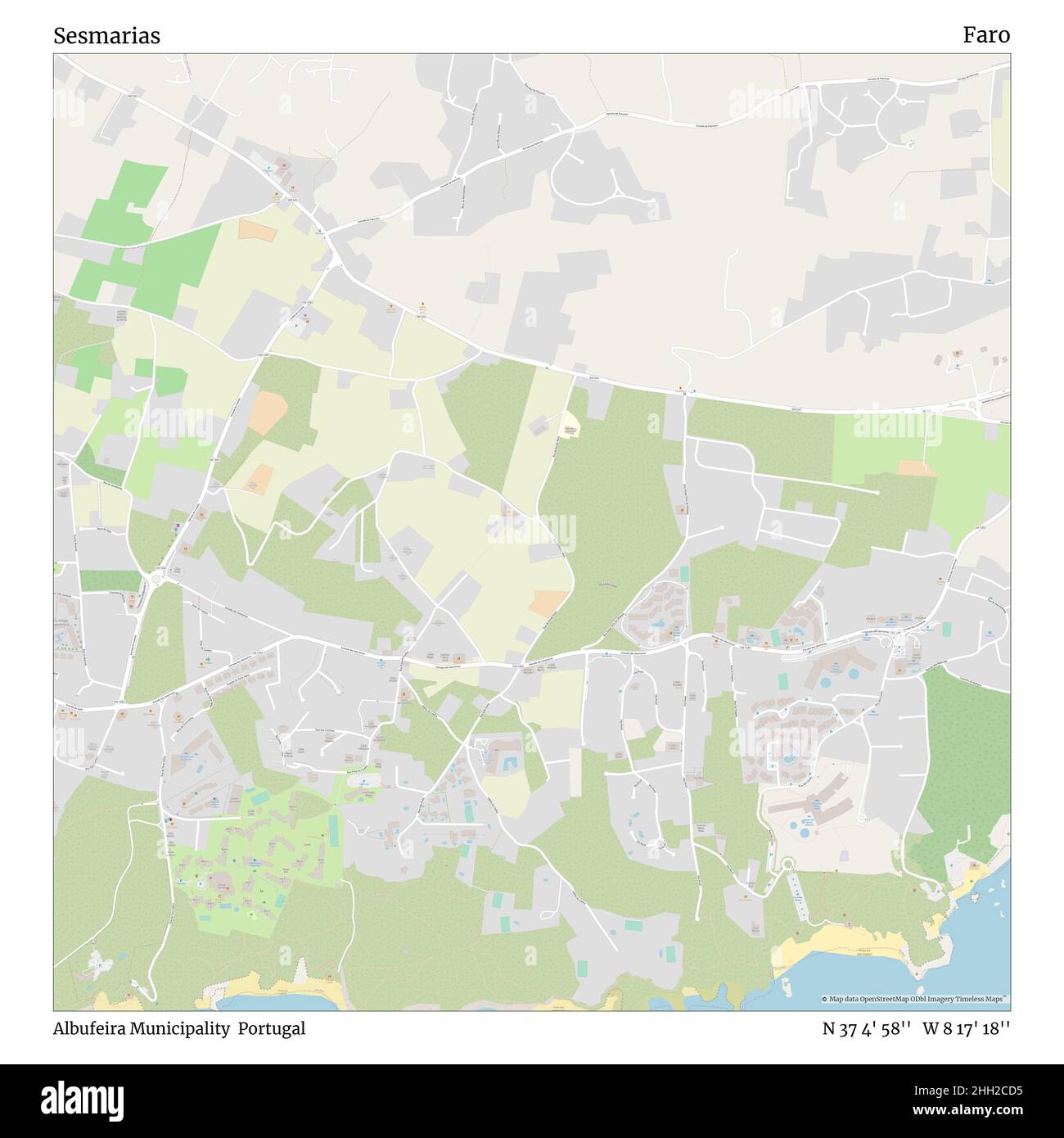 Map of albufeira portugal Cut Out Stock Images & Pictures - Alamy