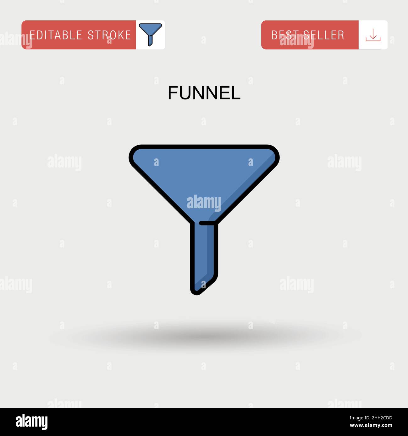 Funnel Simple vector icon Stock Vector Image & Art - Alamy