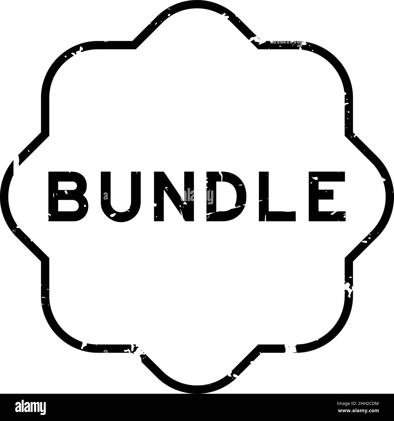 Grunge black bundle word rubber seal stamp on white background Stock ...