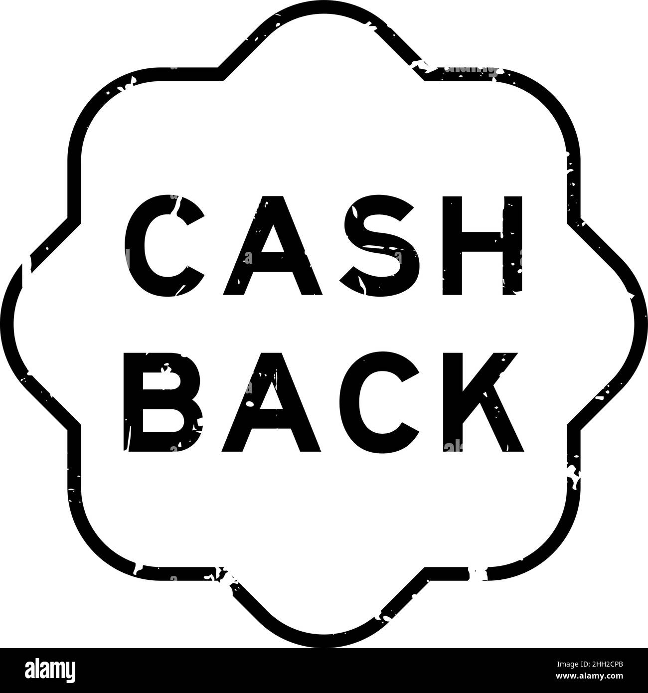 Grunge black cash back word rubber seal stamp on white background Stock ...