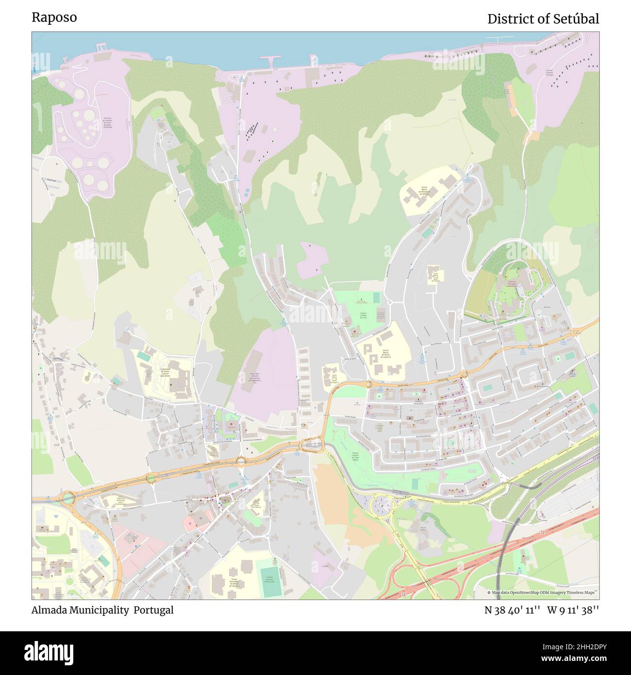 Map of almada hi-res stock photography and images - Alamy