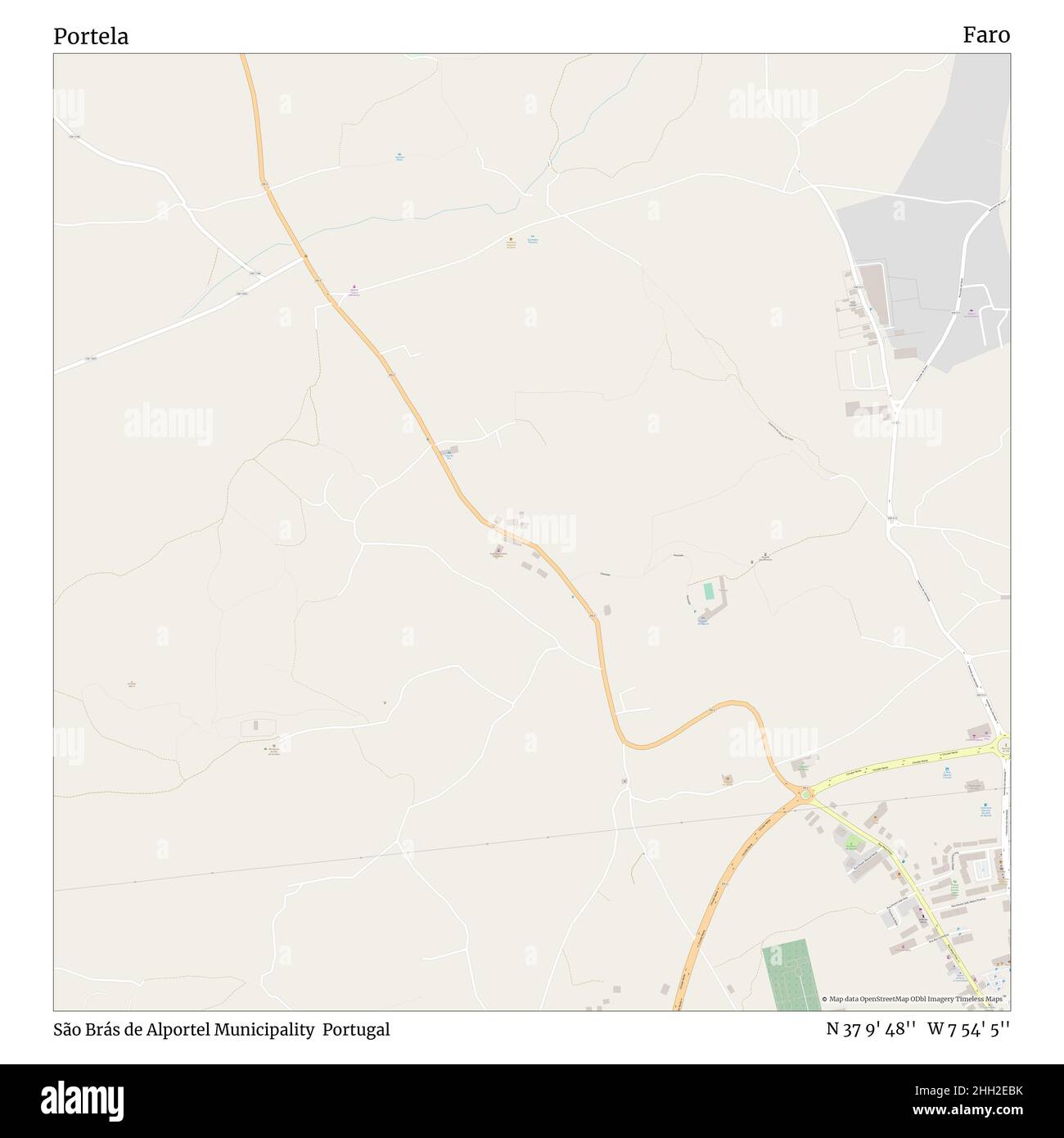 Portela, São Brás de Alportel Municipality, Portugal, Faro, N 37 9' 48 ...