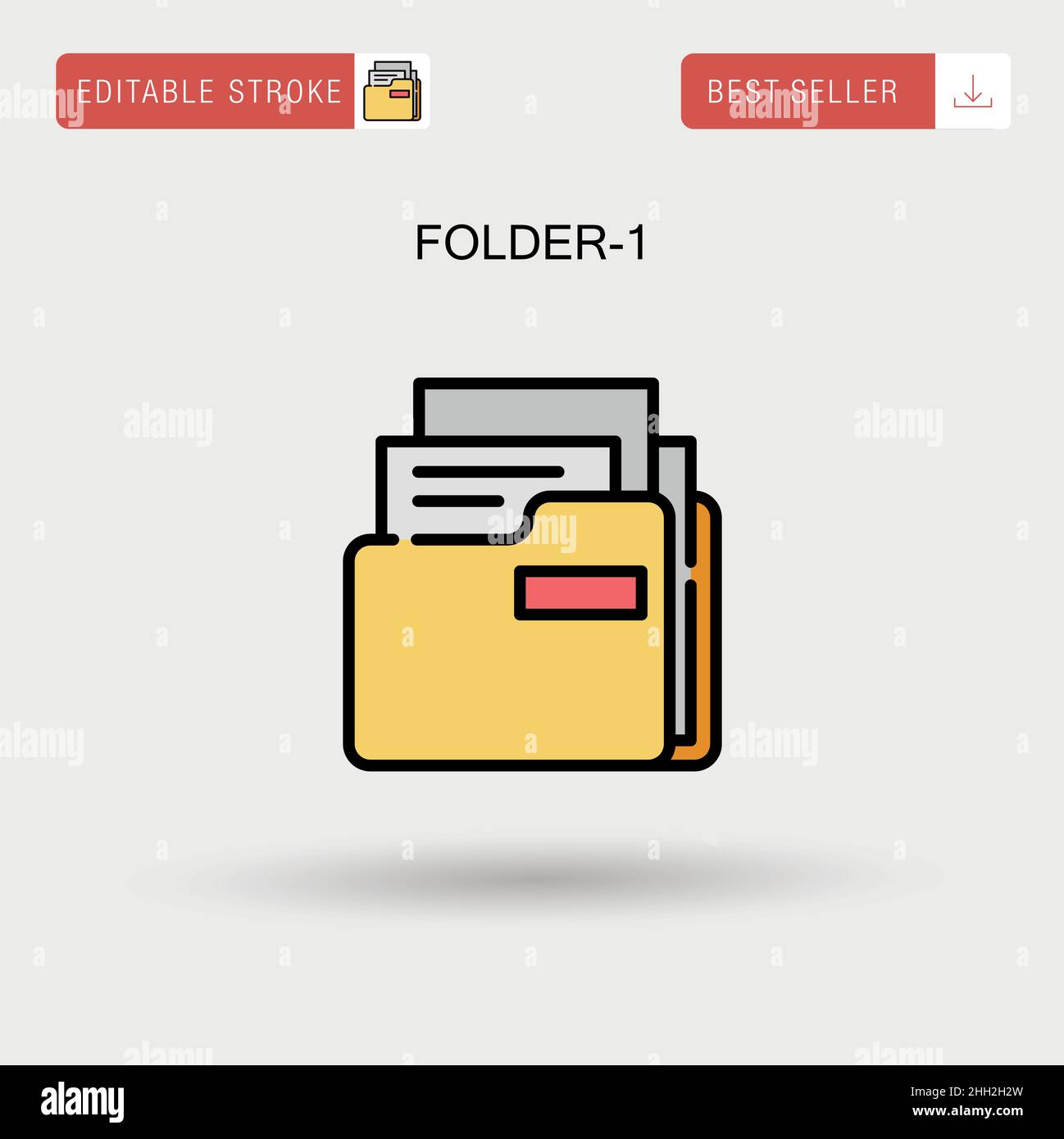 File folder one line Stock Vector Images - Alamy