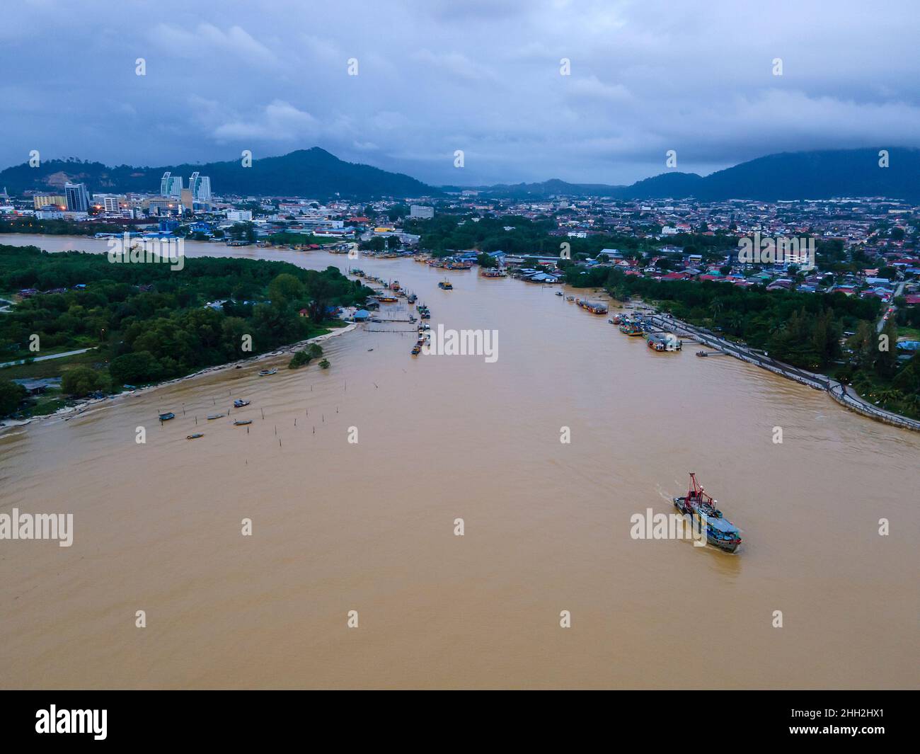 Kuantan Pahang ariel view Stock Photo - Alamy