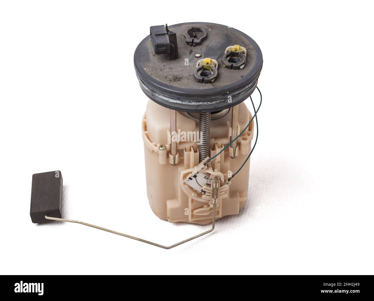 The fuel pump about the fuel level sensor in bank of the automobile ...