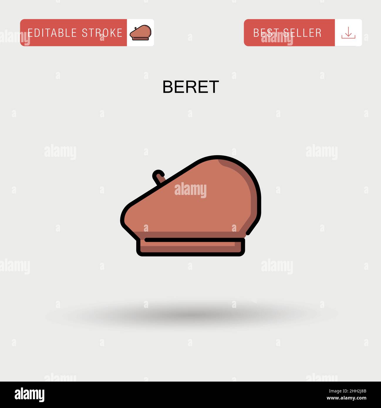 French style beret hat Stock Vector Images - Alamy