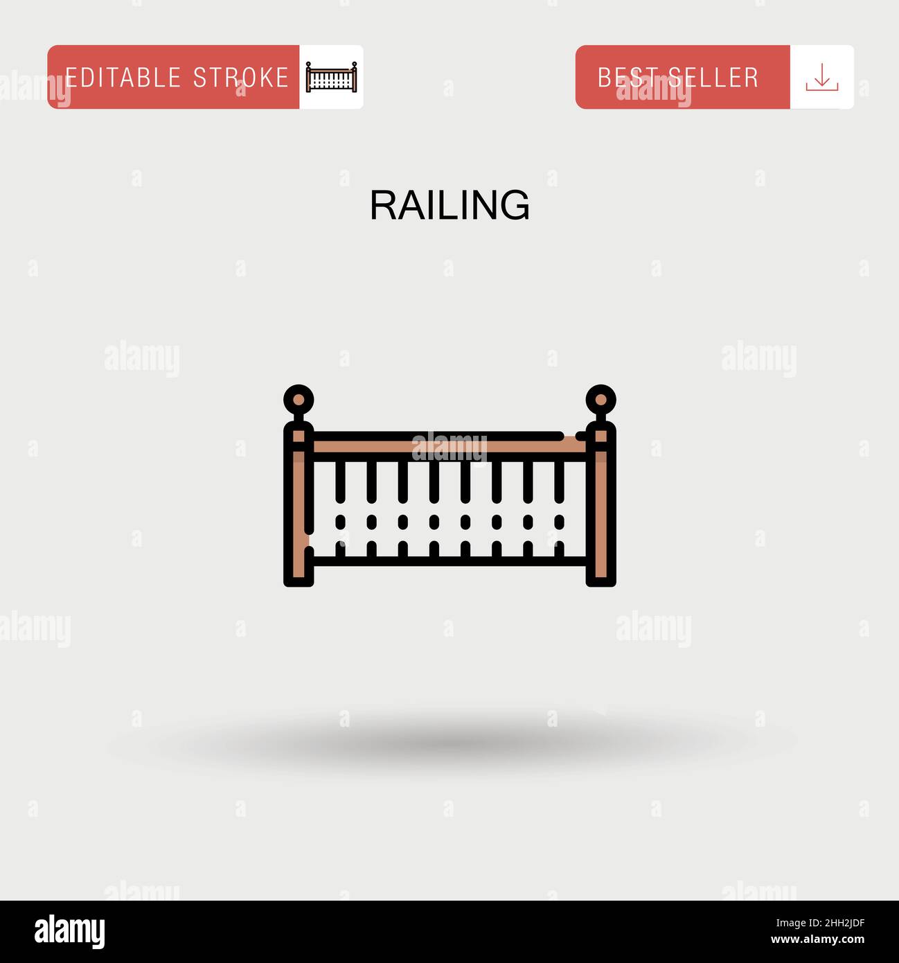 Railing Simple vector icon Stock Vector Image & Art - Alamy