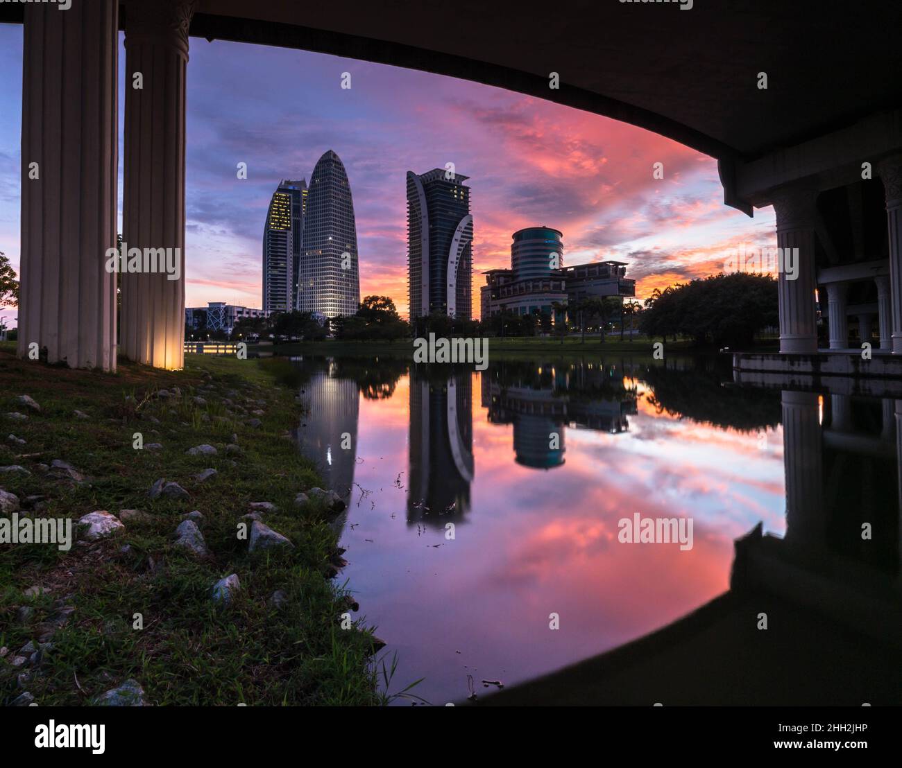 View of Putrajaya building at sunset Stock Photo - Alamy
