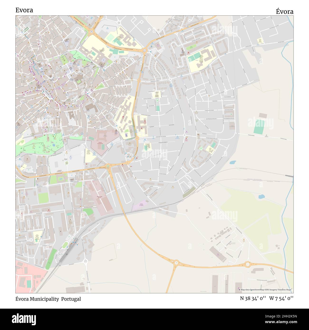 Map of evora portugal hi-res stock photography and images - Alamy