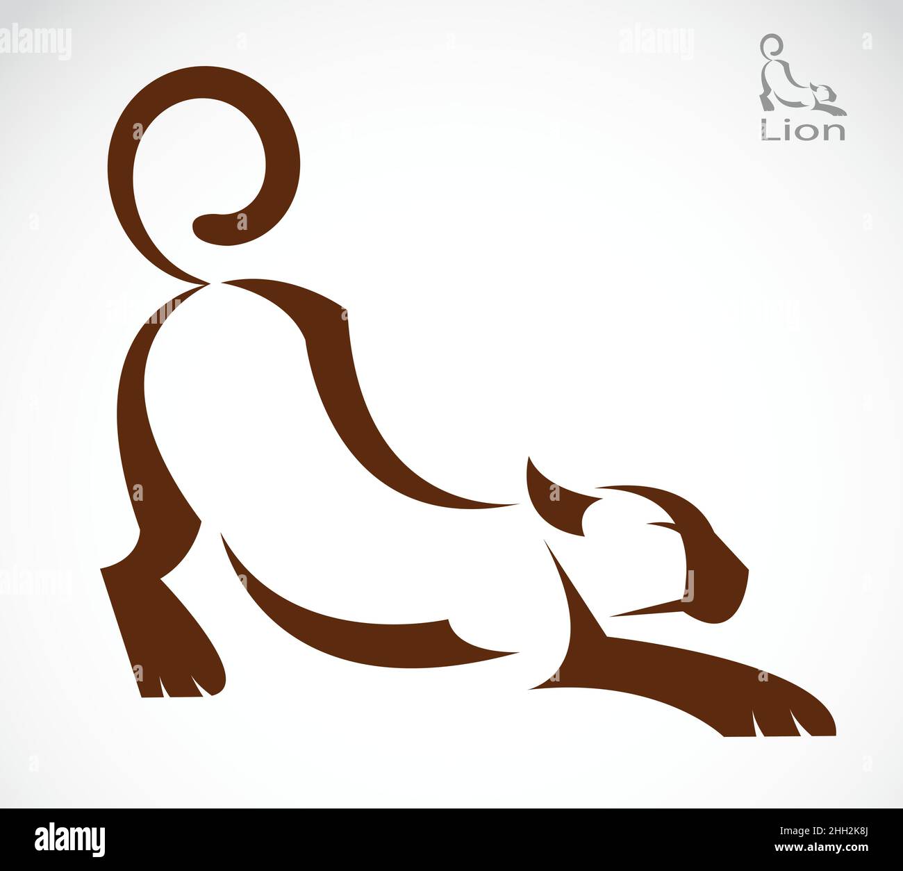 Vector of female lion on white background. Easy editable layered vector ...