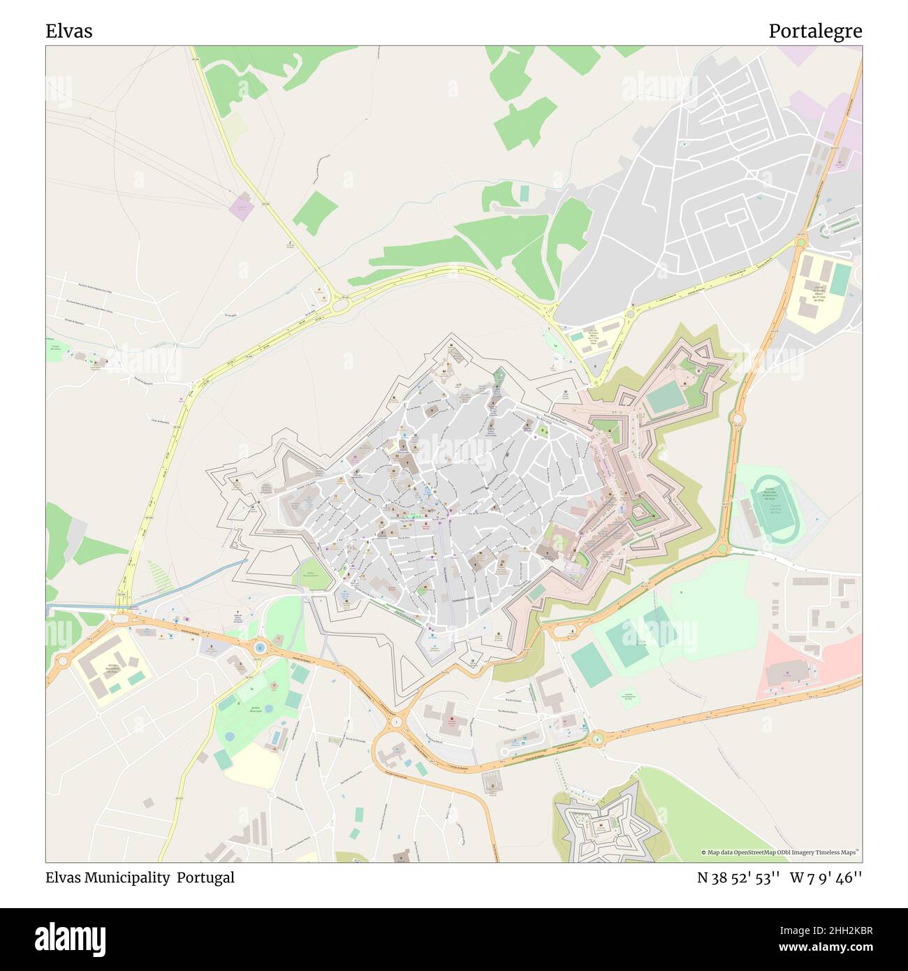 Map of elvas portugal hi-res stock photography and images - Alamy