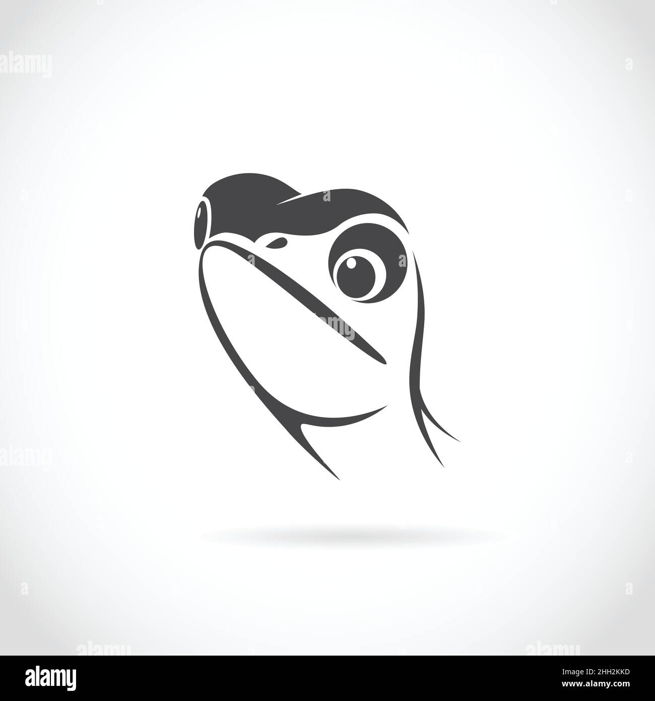 Vector image of lizard head on white background Stock Vector Image ...