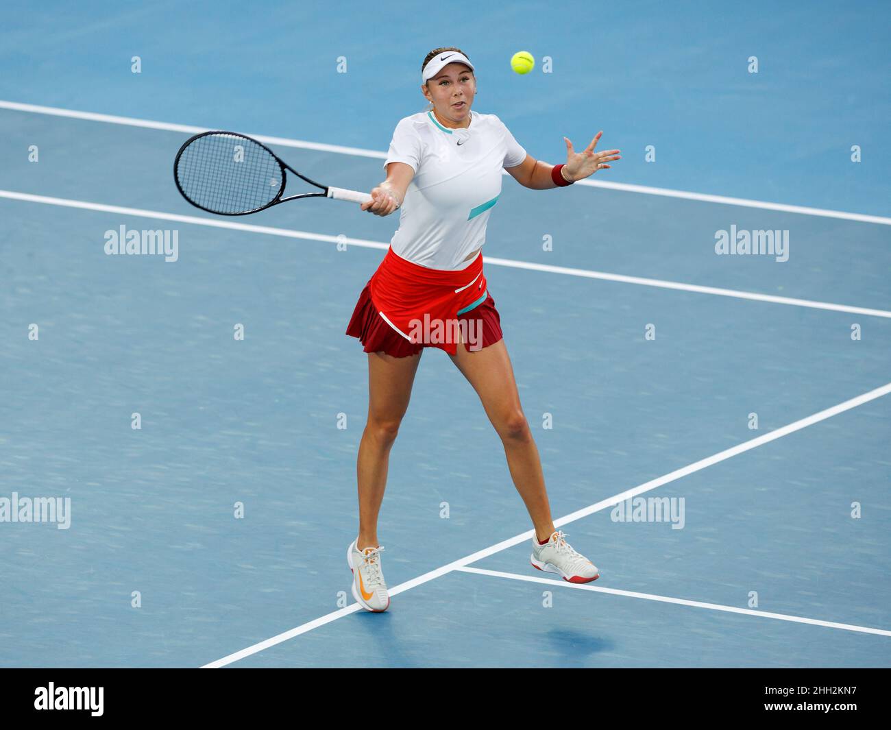 Melbourne, Australia. 23rd Jan, 2022. AMANDA ANISIMOVA (USA) in action ...