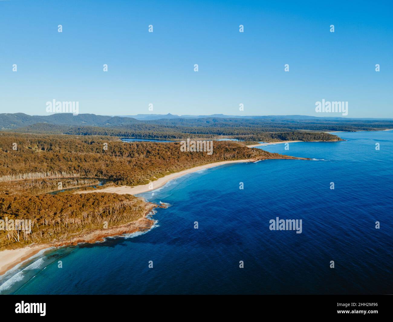 Aerial view of Bawley Point Beach, NSW, Australia Stock Photo - Alamy