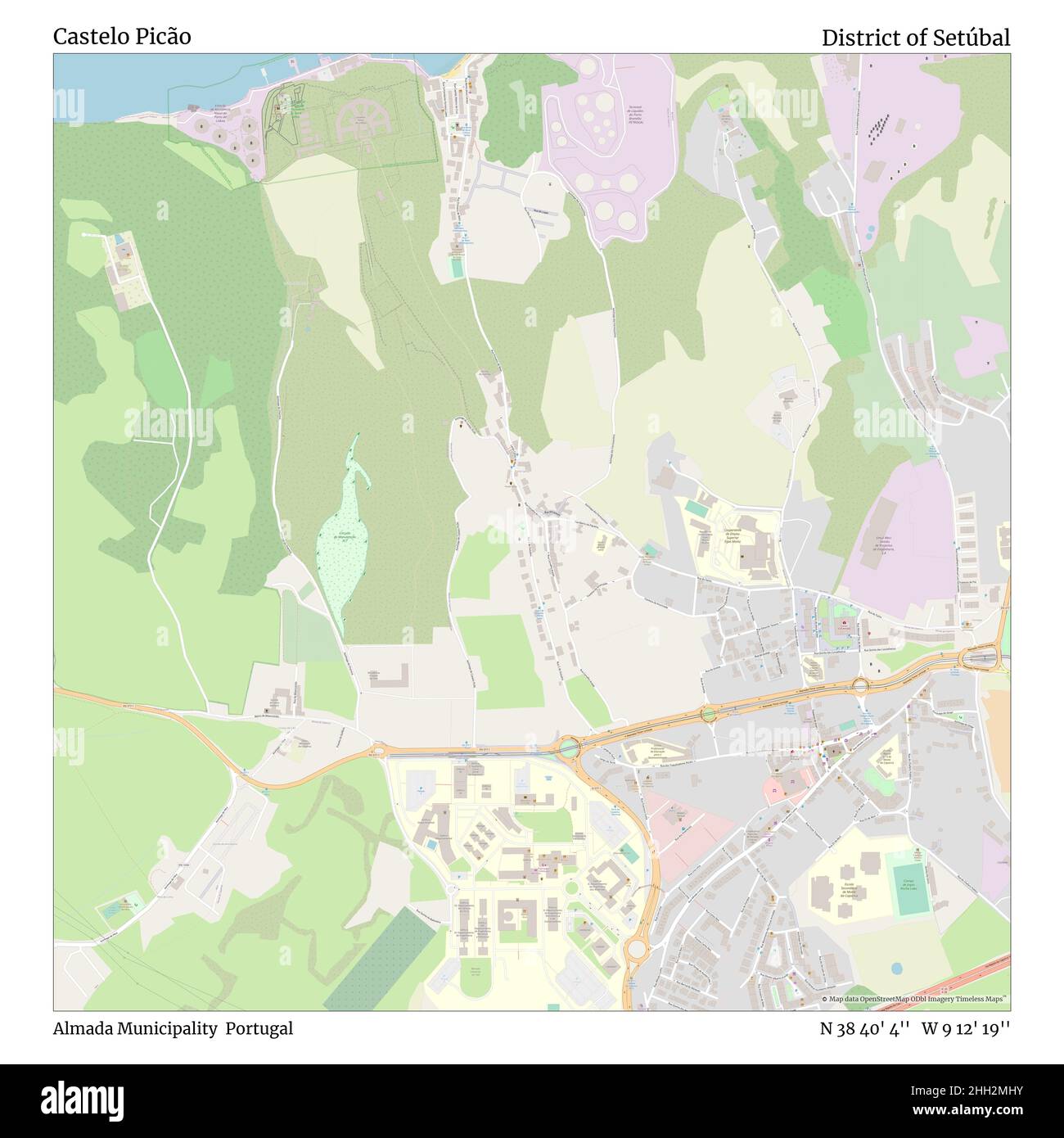 Map of almada portugal hi-res stock photography and images - Alamy