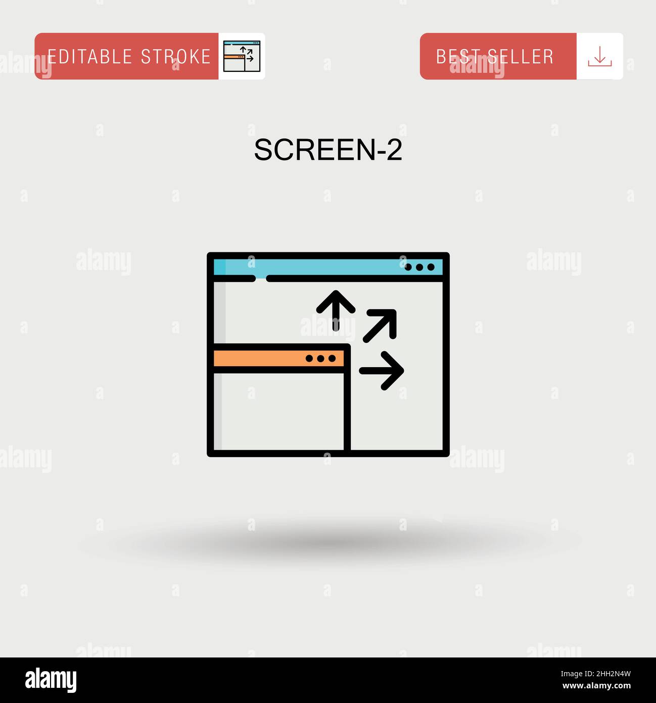 Screen-2 Simple vector icon Stock Vector Image & Art - Alamy