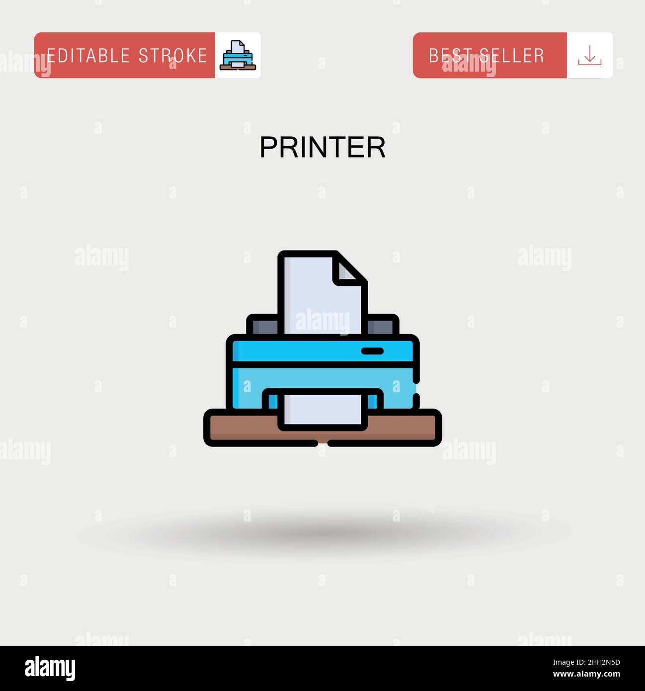 Printer Simple vector icon Stock Vector Image & Art - Alamy