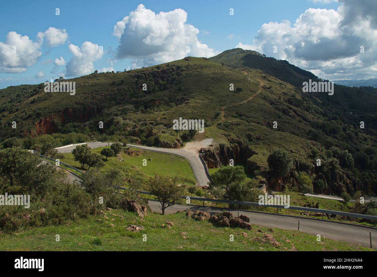 Landscape in nature park Cabarceno near Santander,province Pas-Miera in ...