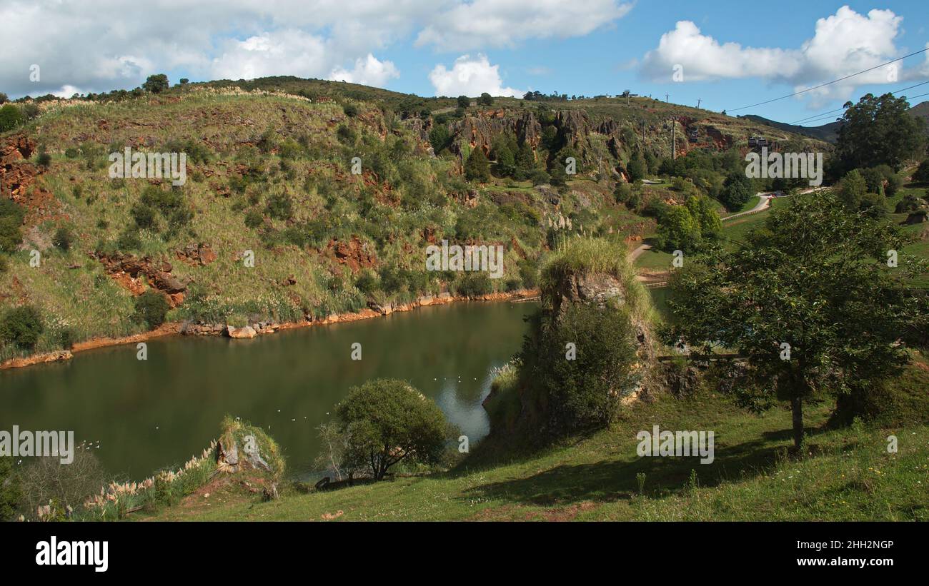 Landscape in nature park Cabarceno near Santander,province Pas-Miera in ...