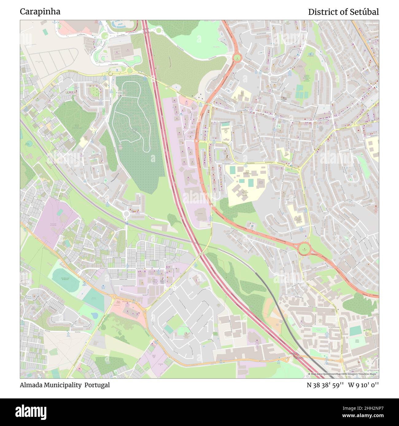 Map of almada portugal hi-res stock photography and images - Alamy