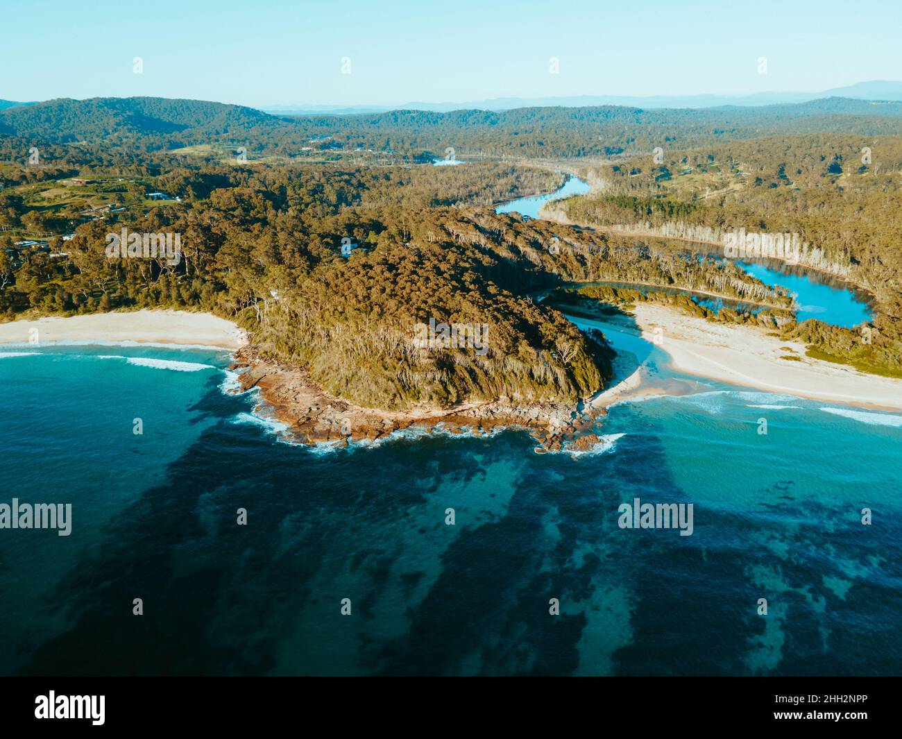 Aerial view of Bawley Point Beach, NSW, Australia Stock Photo - Alamy