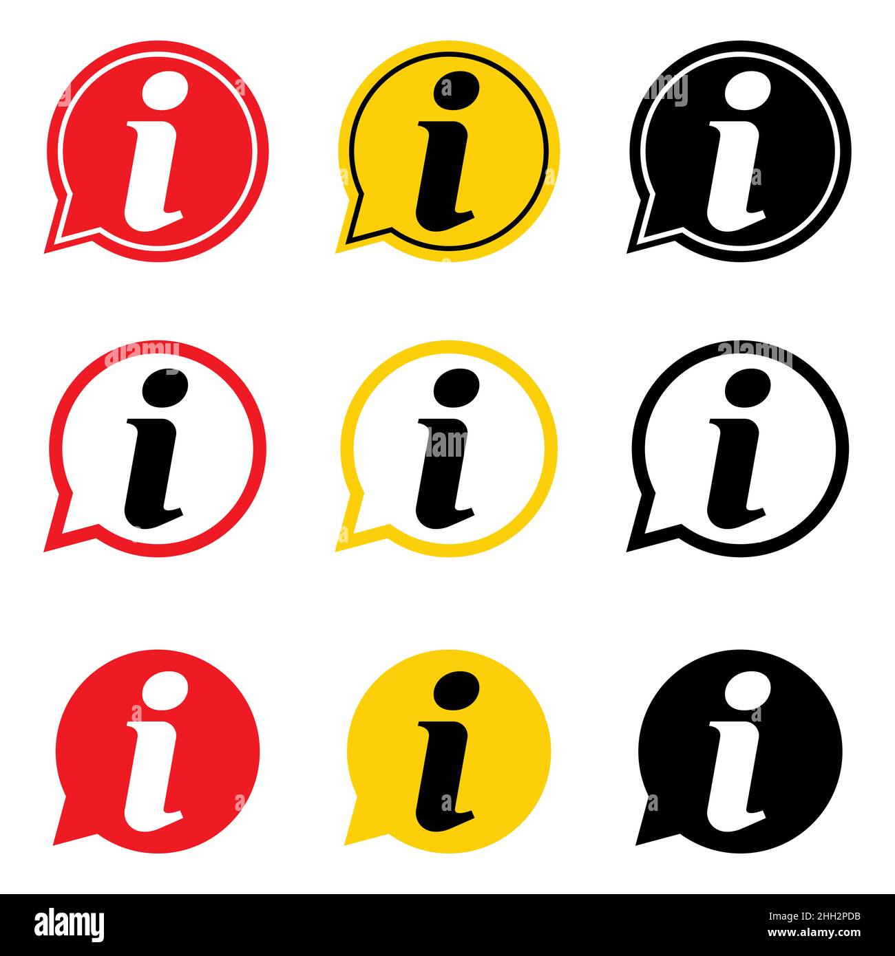 Set of Information help icon, helpdesk info bubble desk. Vector sing ...