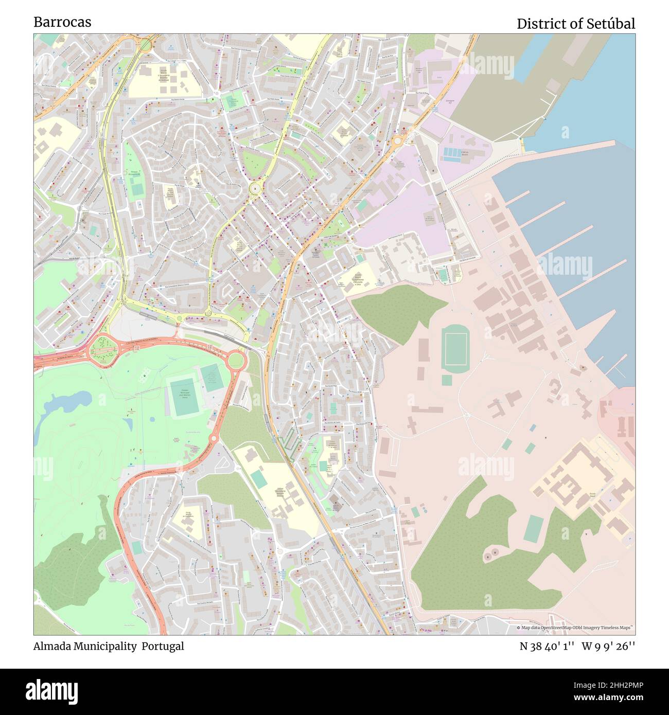 Map of almada portugal hi-res stock photography and images - Alamy