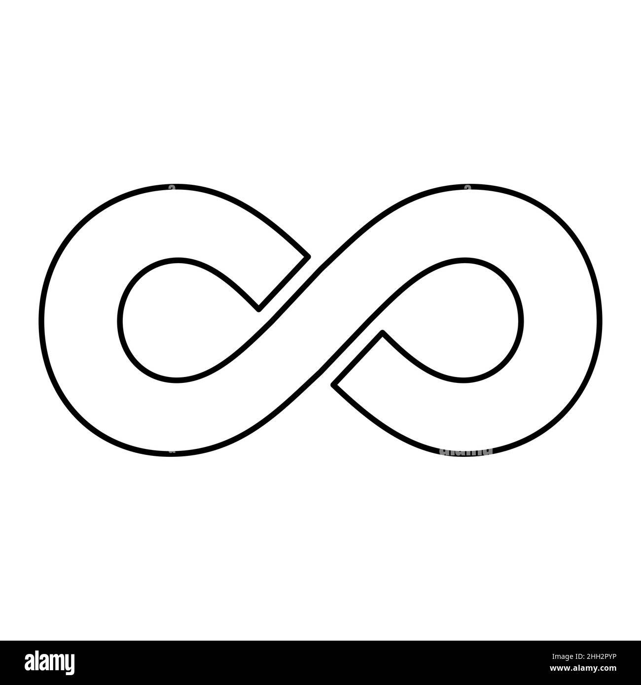 Infinity geometric icon, mathematical tattoo symbol, endless abstract ...