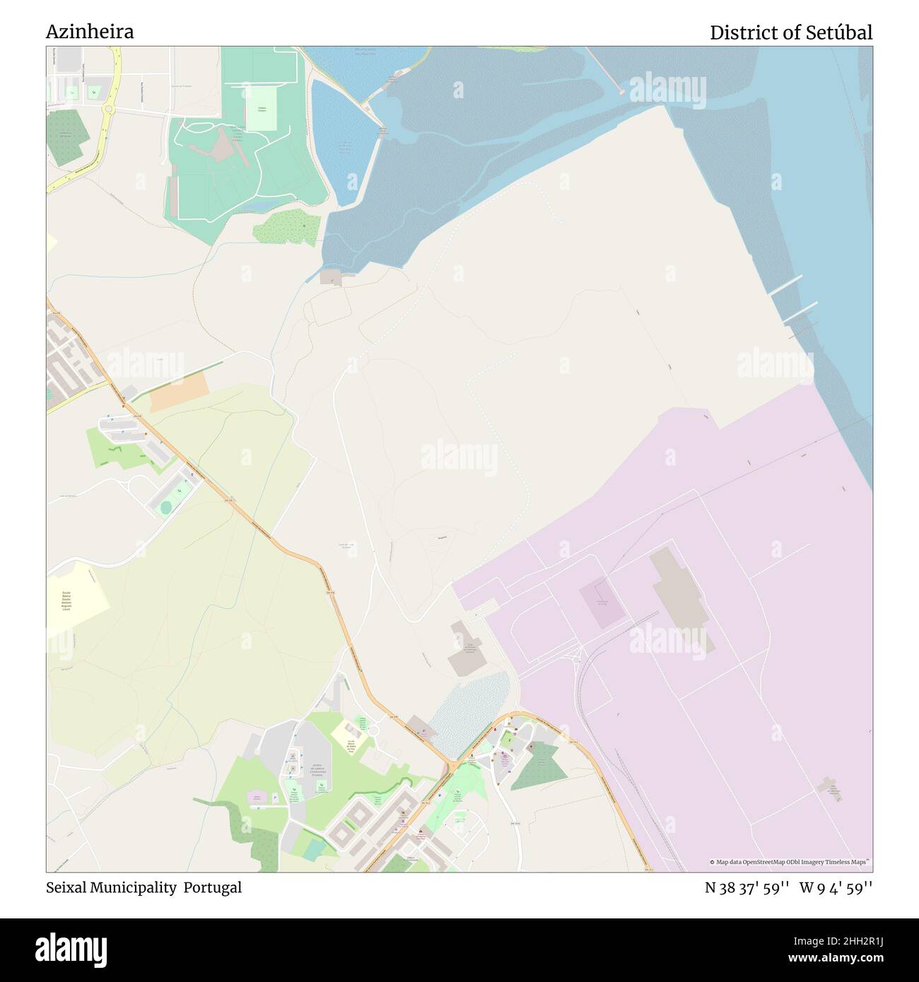 Map of setubal portugal Cut Out Stock Images & Pictures - Alamy