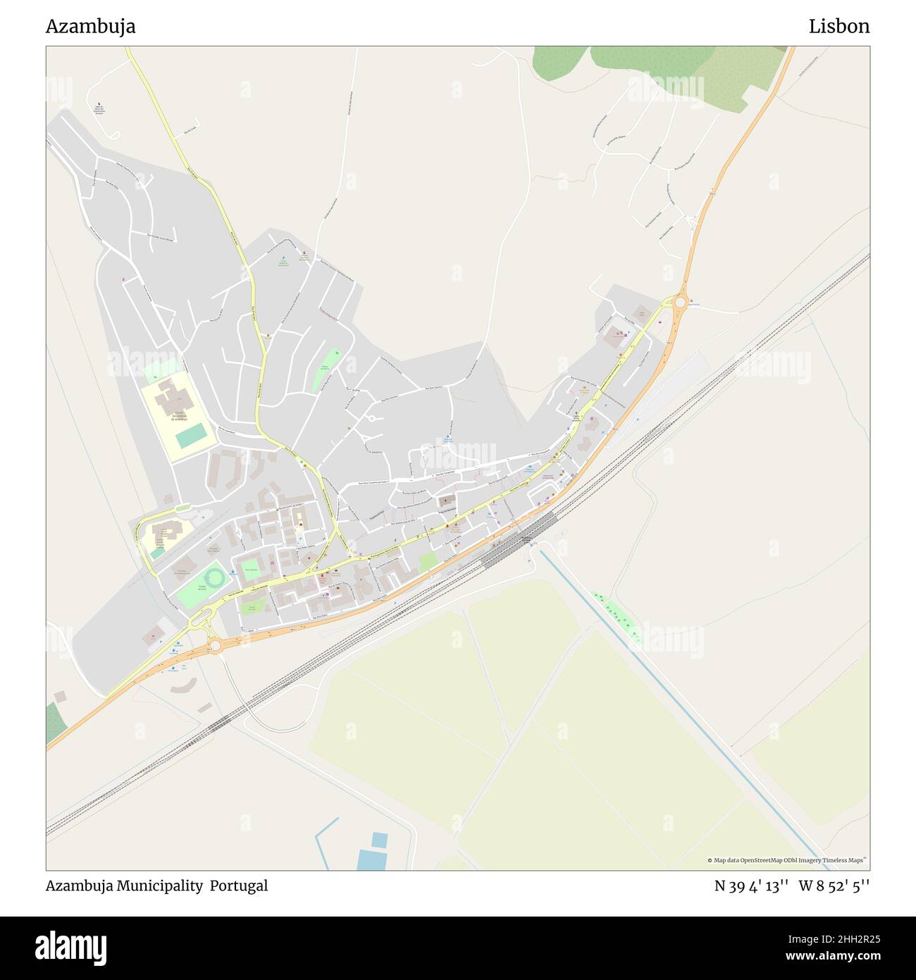 Map of azambuja portugal hi-res stock photography and images - Alamy