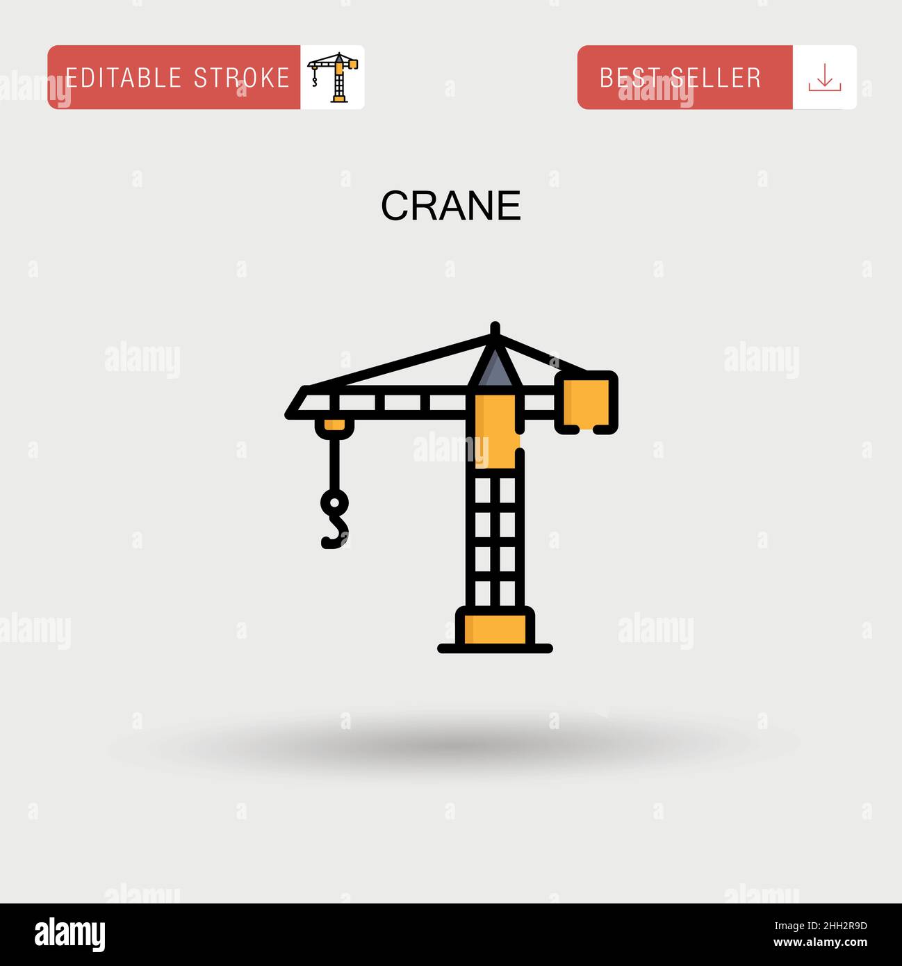 Crane Simple vector icon Stock Vector Image & Art - Alamy