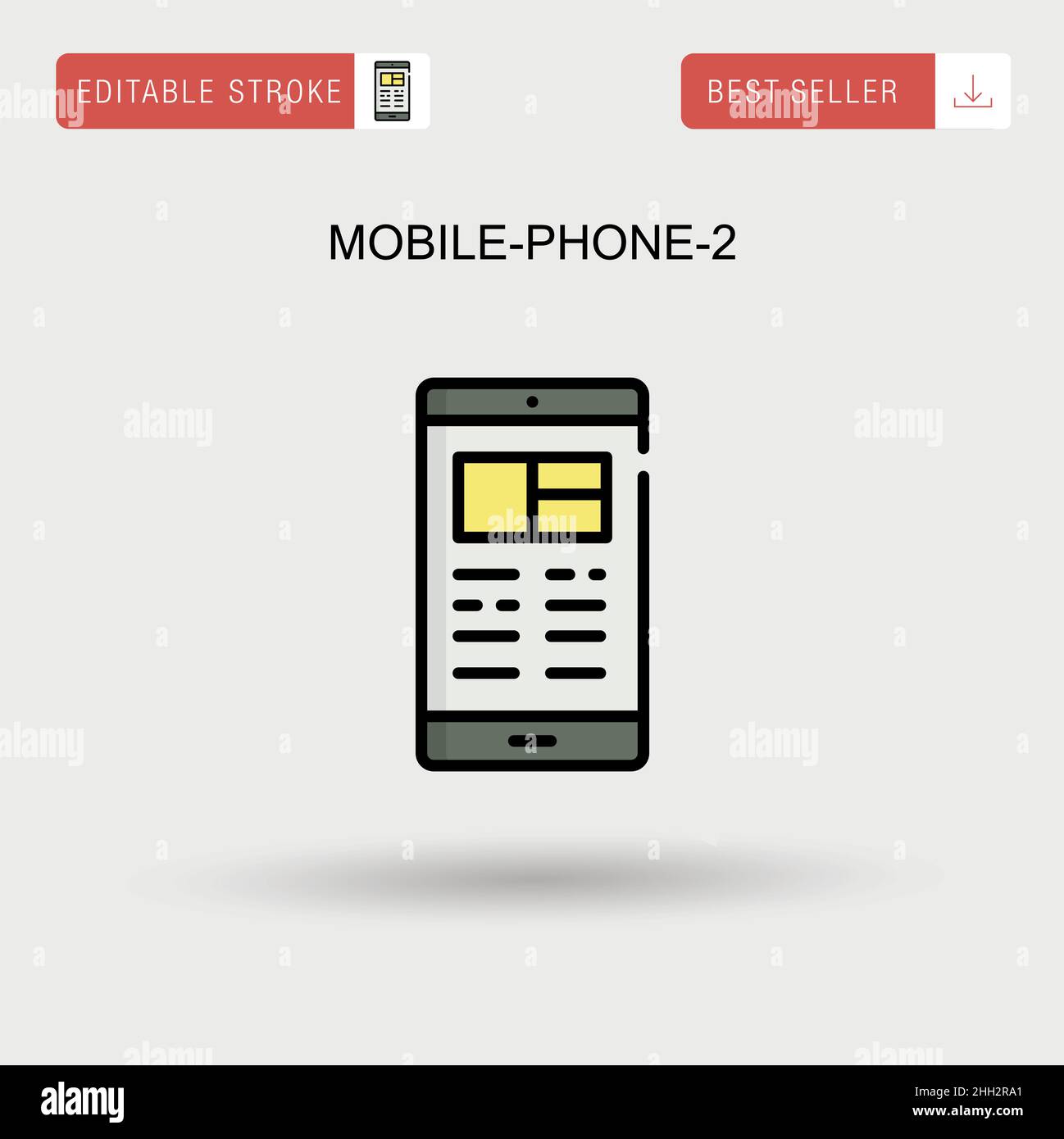 Mobile-phone-2 Simple vector icon Stock Vector Image & Art - Alamy