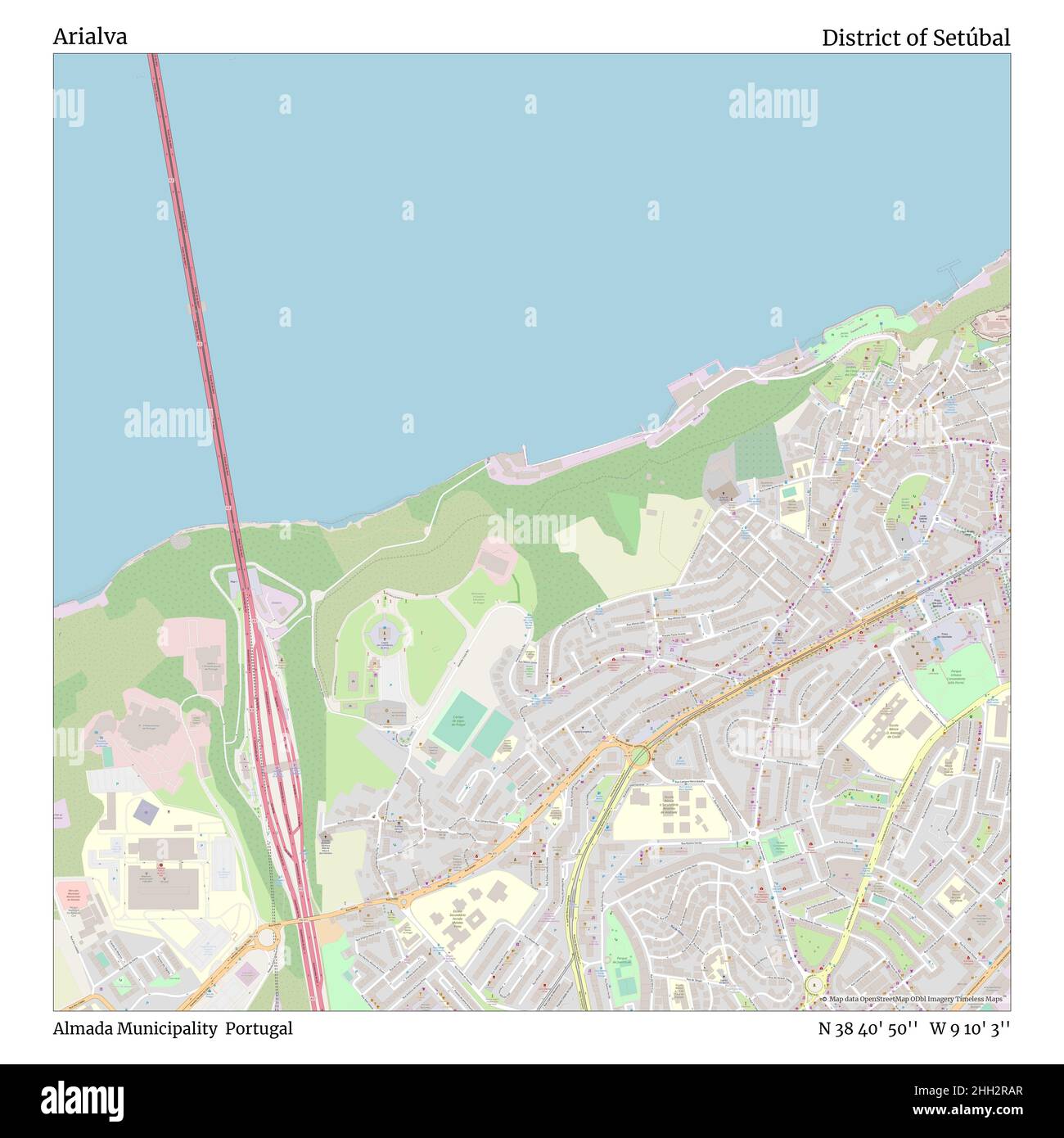 Map of almada portugal hi-res stock photography and images - Alamy
