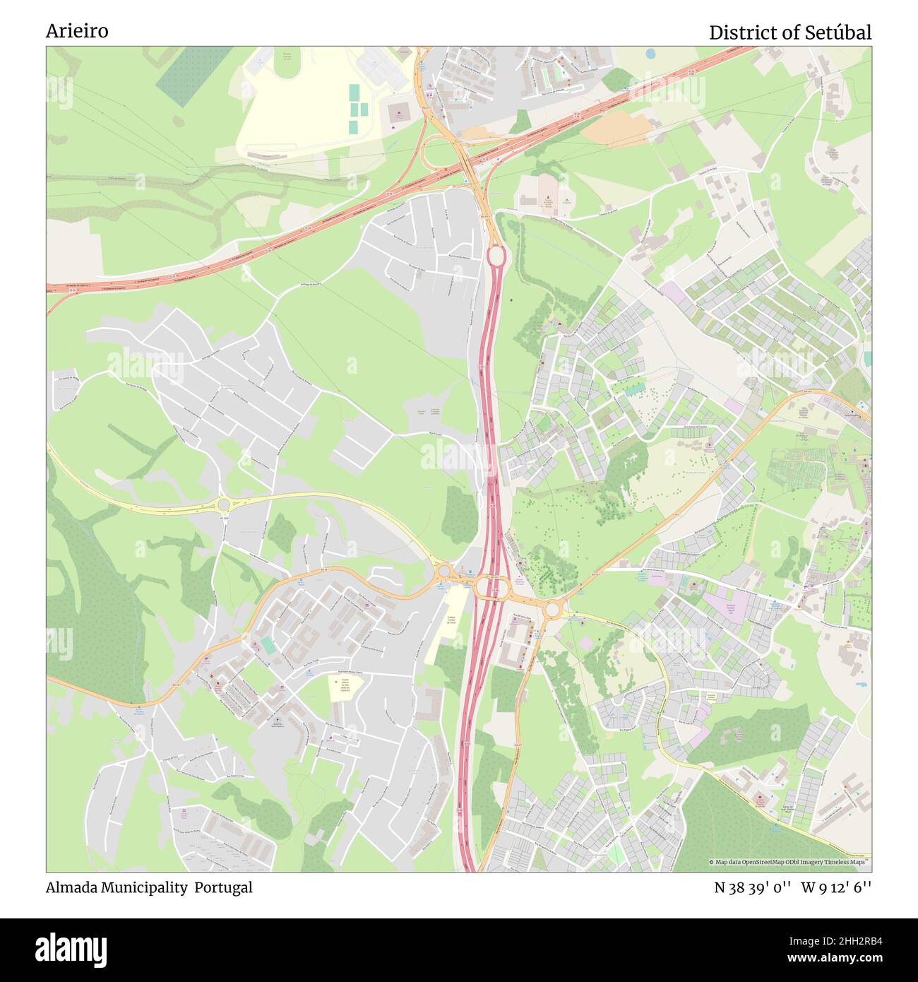 Map of almada portugal hi-res stock photography and images - Alamy