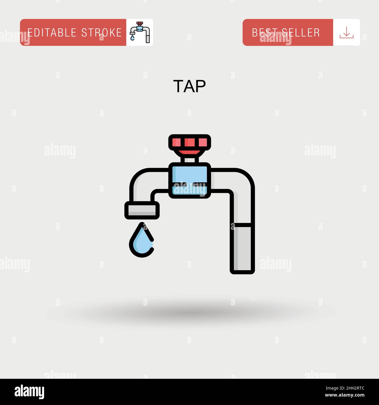 Faucet sink hand glass water Stock Vector Images - Alamy