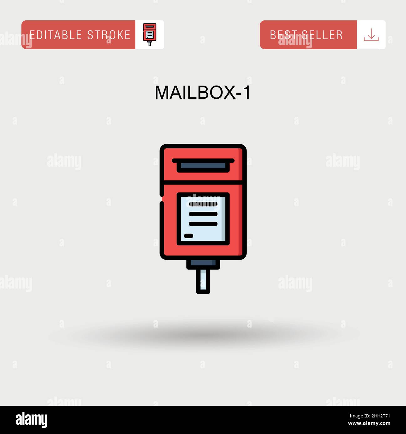 Single postbox Stock Vector Images - Alamy