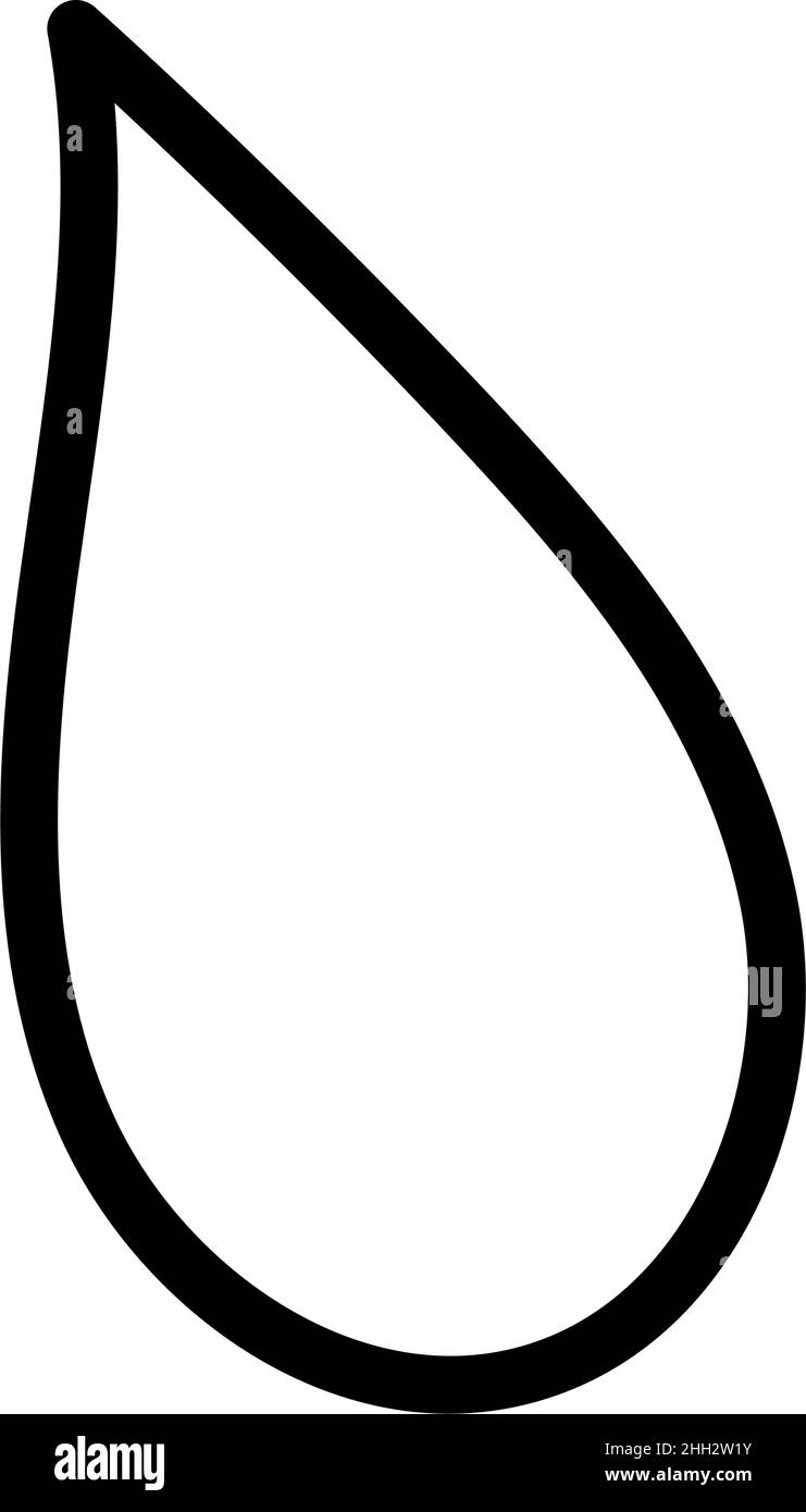 handdrawn doodle of water drop outline clip art element Stock Vector ...