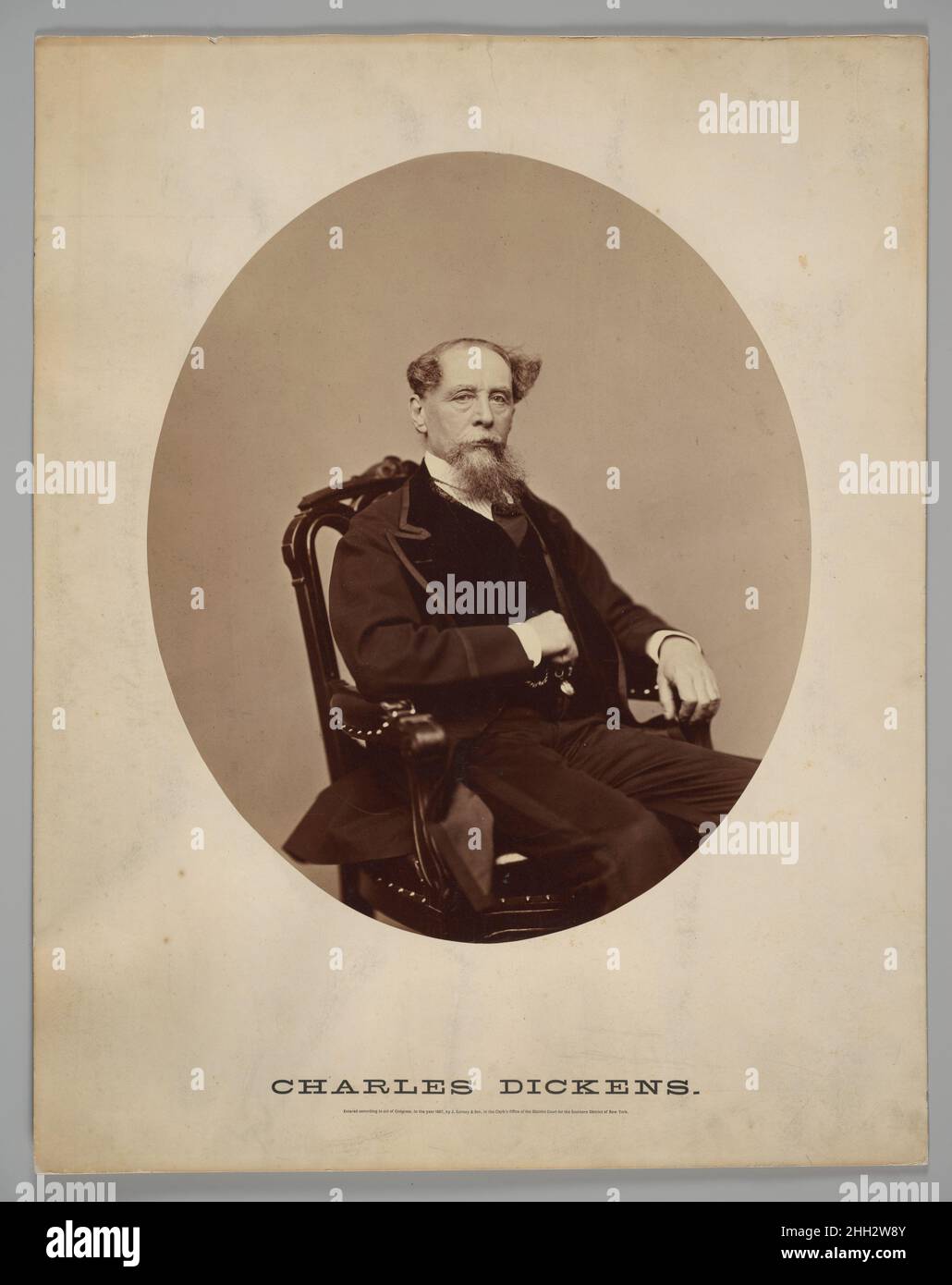Charles Dickens 1867 J. Gurney & Son. Charles Dickens. 1867. Albumen ...