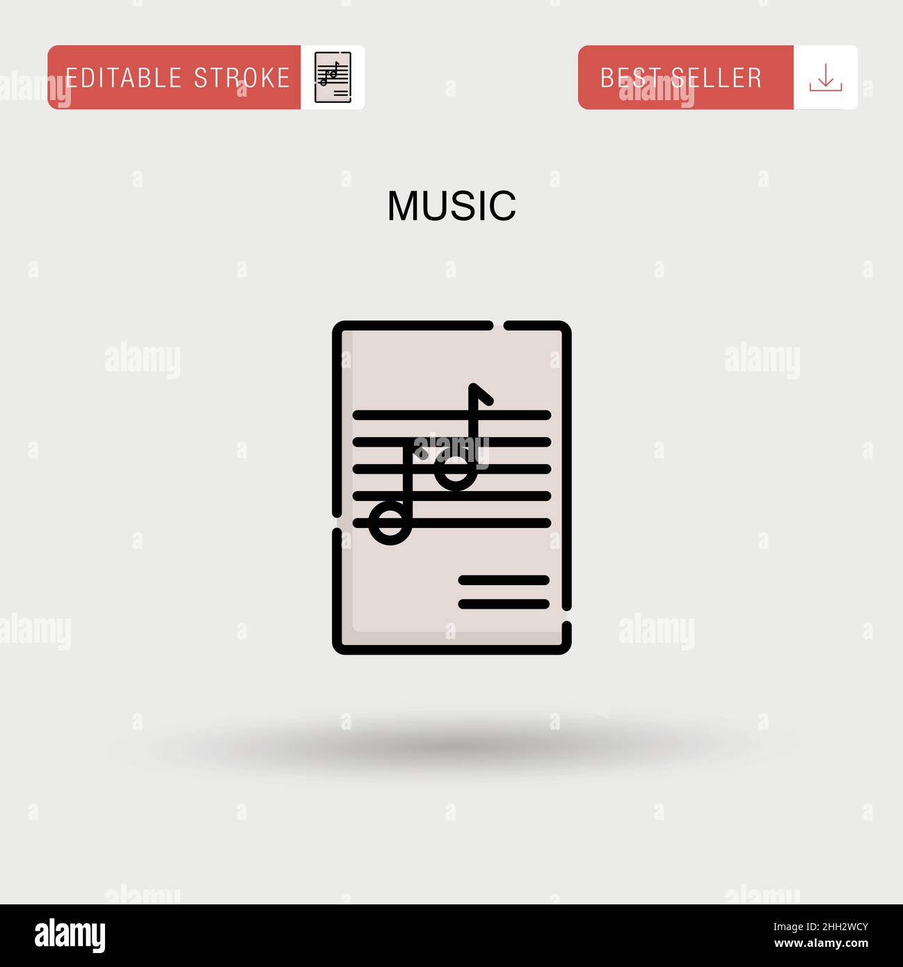 Music Simple vector icon Stock Vector Image & Art - Alamy