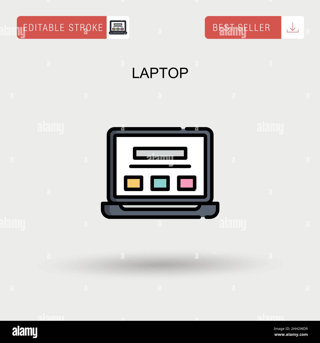 Laptop Simple vector icon Stock Vector Image & Art - Alamy