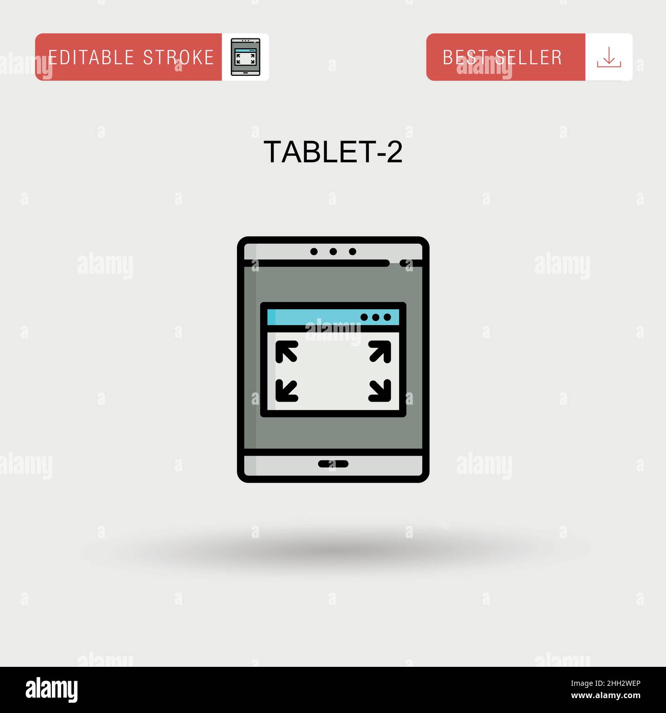 Happy woman sitting tablet computer Stock Vector Images - Alamy