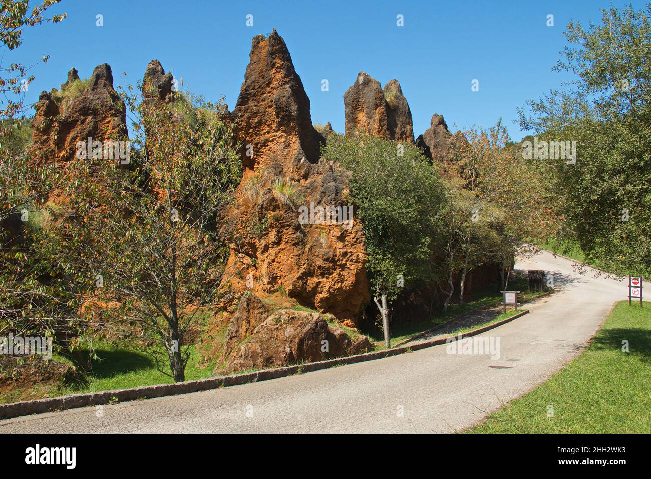 Landscape in nature park Cabarceno near Santander,province Pas-Miera in ...
