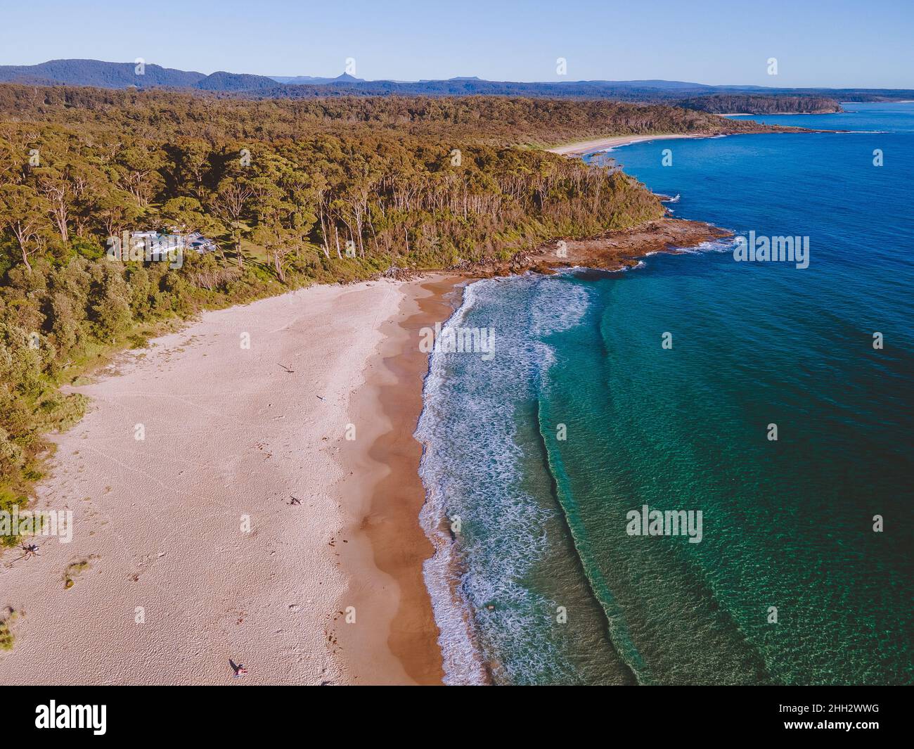 Aerial view of Bawley Point Beach, NSW, Australia Stock Photo - Alamy