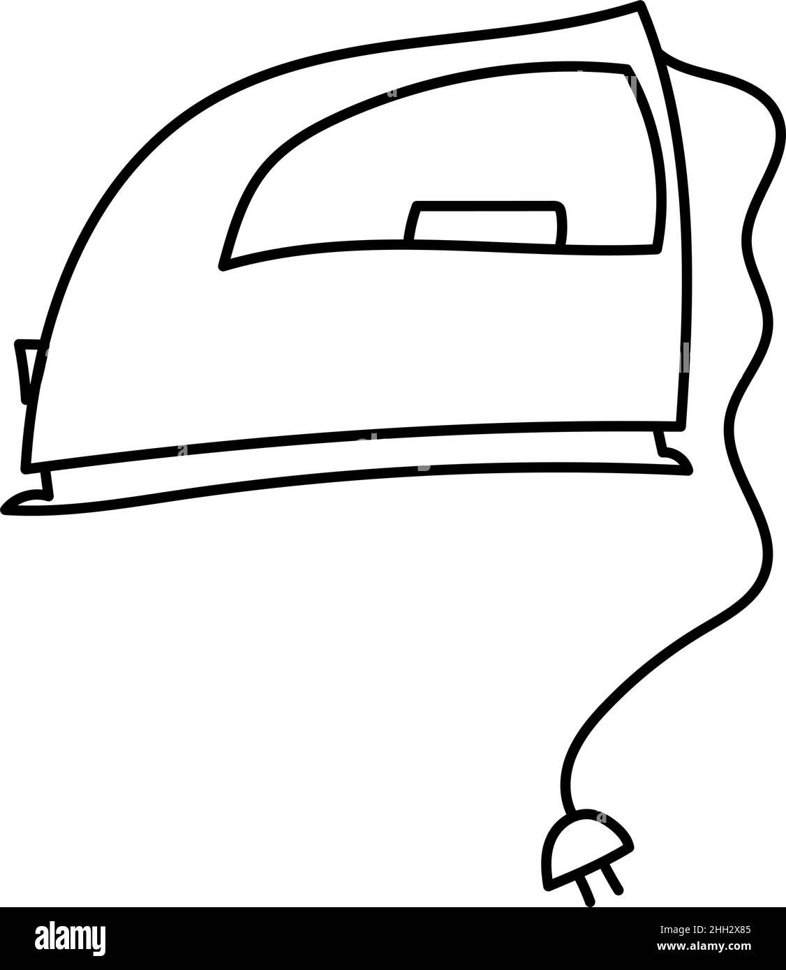 handdrawn iron doodle style outline element vector Stock Vector Image ...