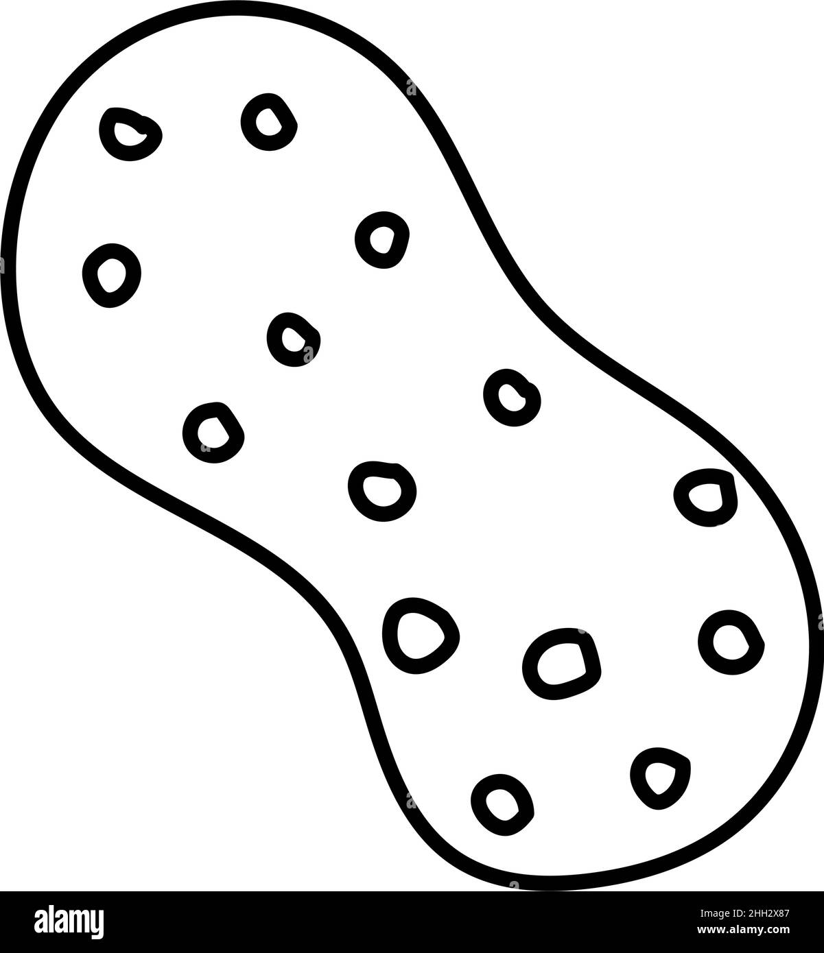 sponge for washing dishes and cleaning. vector hand drawn doodle style ...