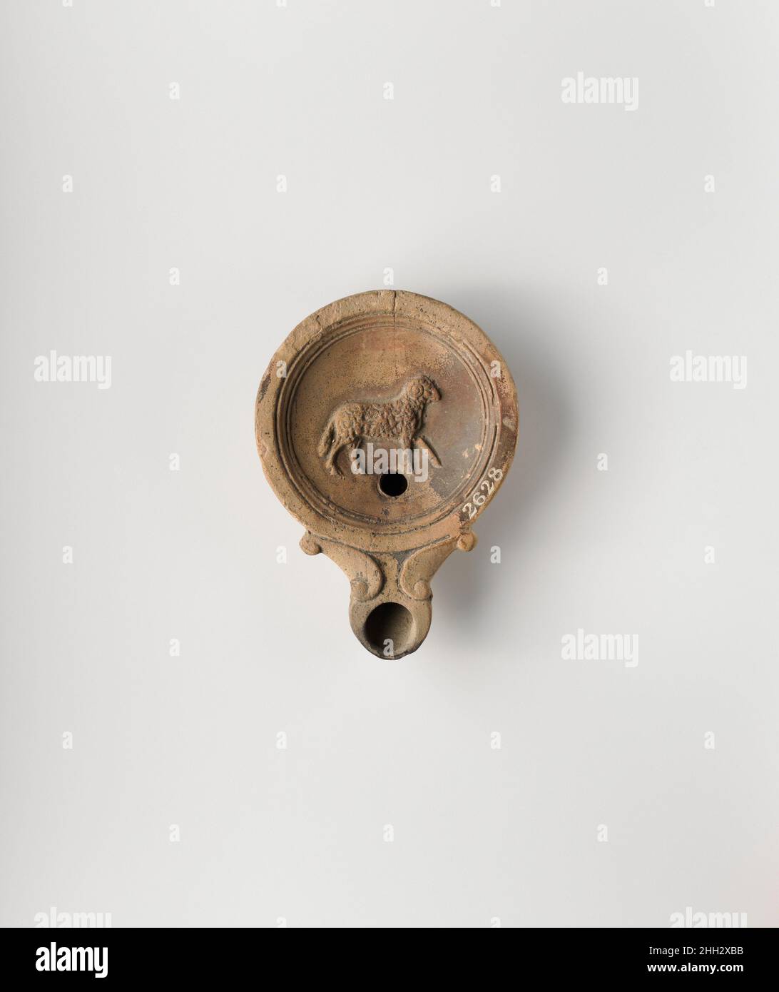 Terracotta oil lamp 1st century B.C.–1st century A.D. Roman Loeschcke ...