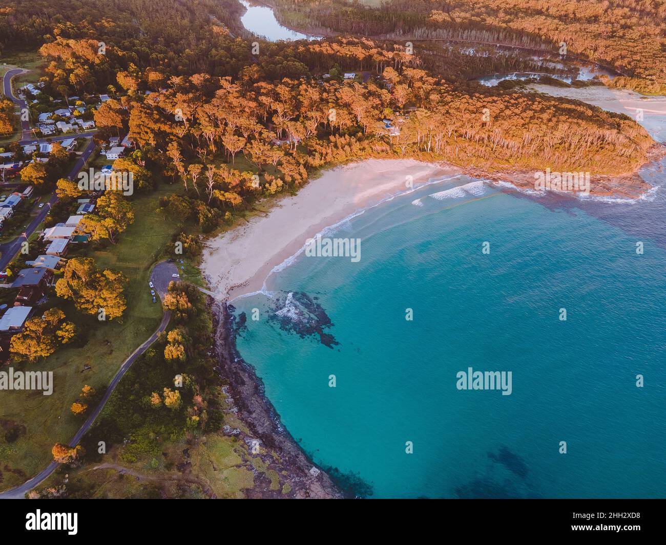 Aerial view of Bawley Point Beach, NSW, Australia Stock Photo - Alamy
