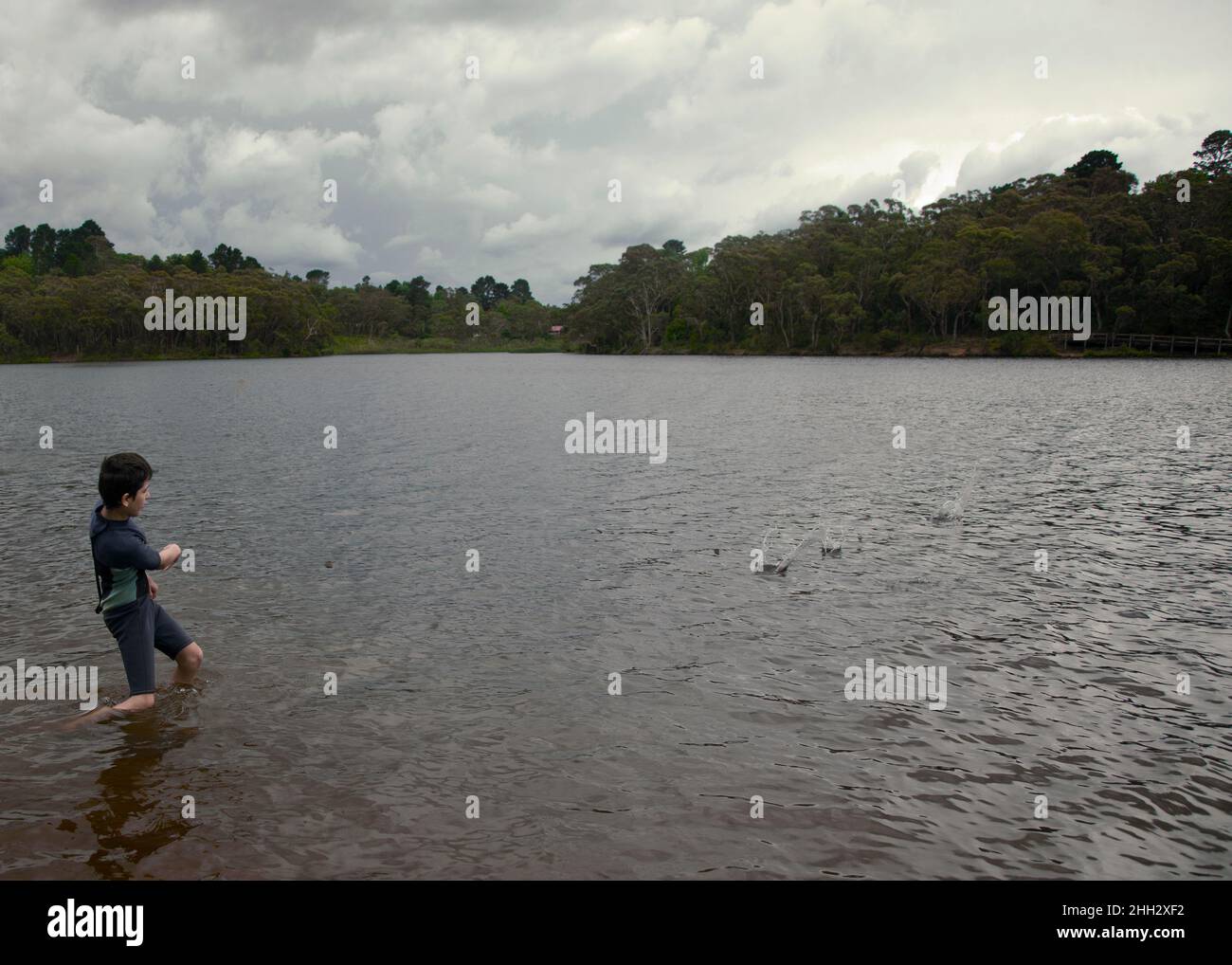 Skipping Rocks - summer activity Stock Photo - Alamy