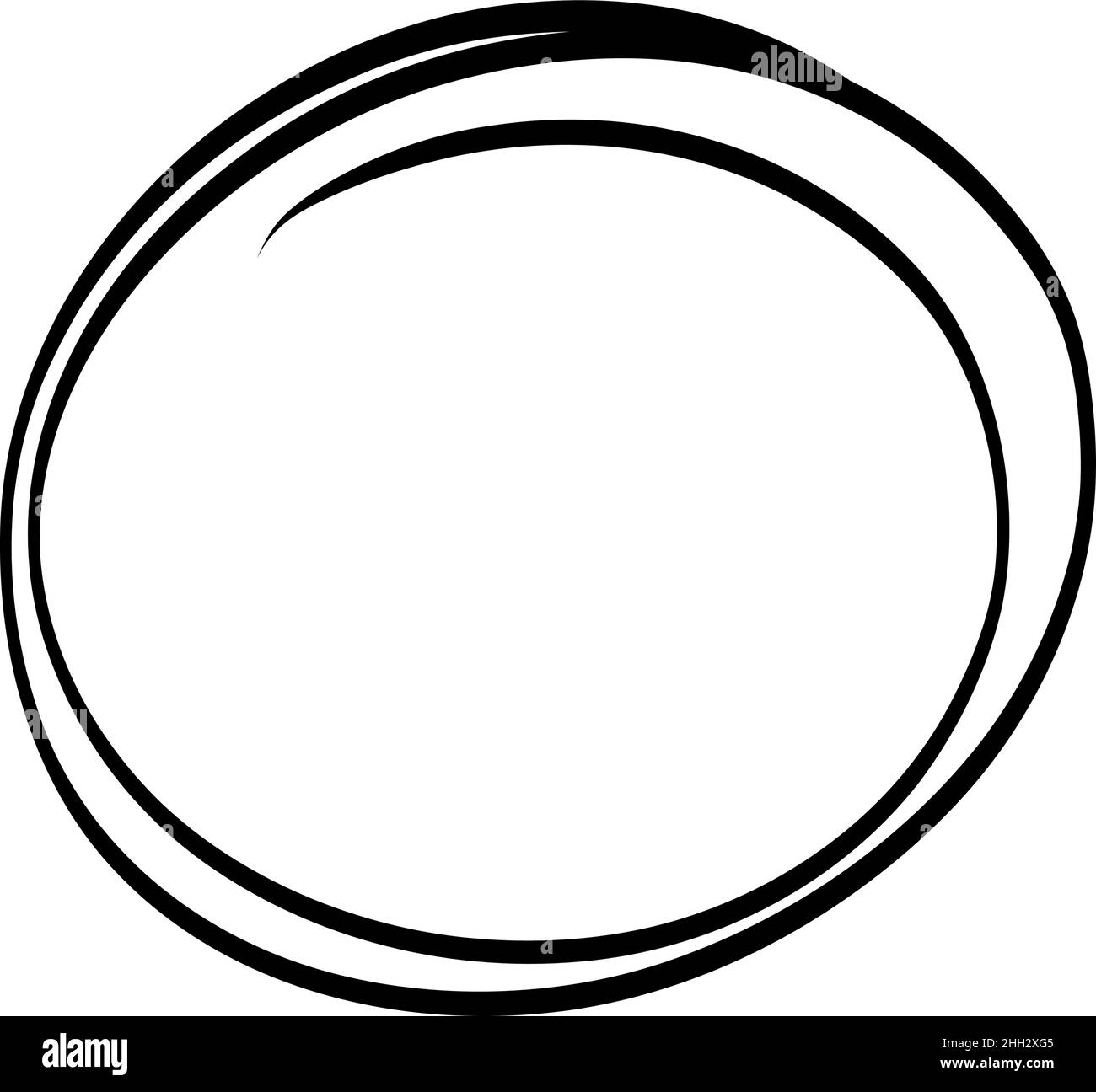 handdrawn Pen drawing circles vector set on note page Stock Vector ...