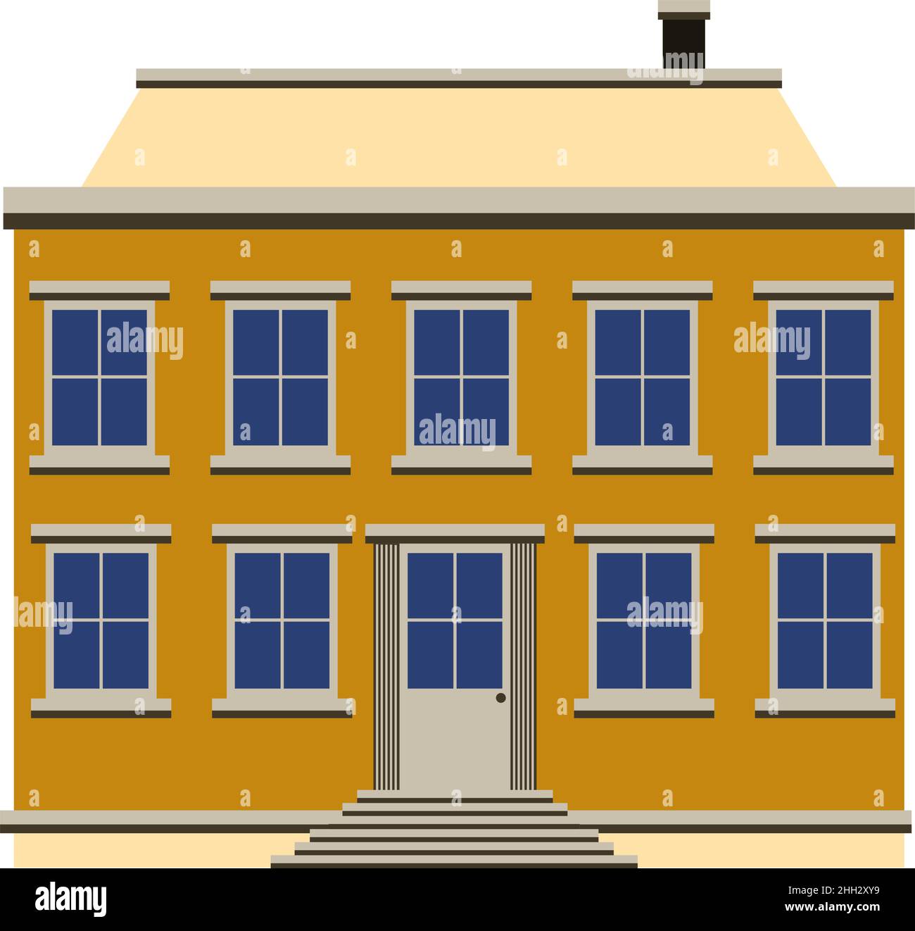 town flat House vector colorful flat style icon Stock Vector Image ...